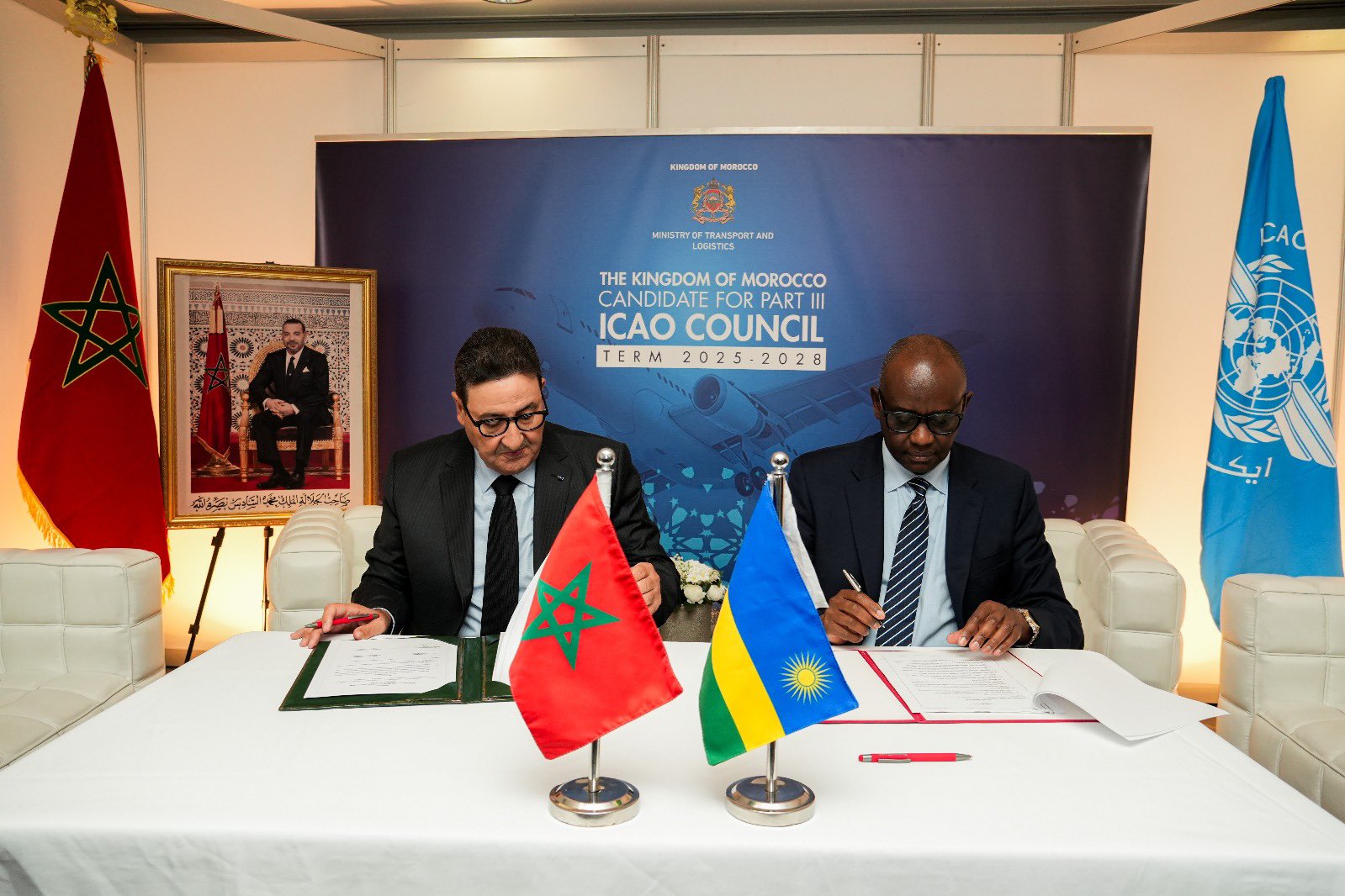 U Rwanda na Maroc basinyanye amasezerano ajyanye n'ubwikorezi bwo mu kirere